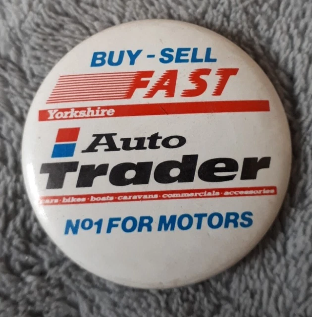 AUTO TRADER CAR MAGAZINE Vintage c1980s Promo Pin Badge 38mm ...