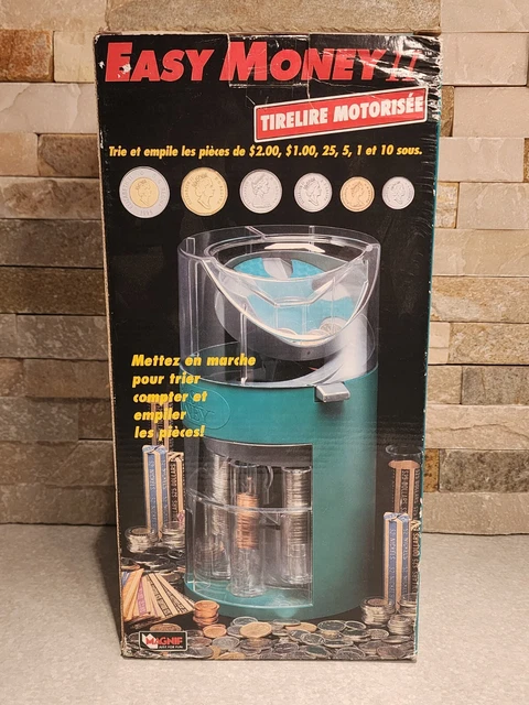 EASY MONEY II Motorized Coin Bank Coin Sorting Machine Magnif $60.00 ...