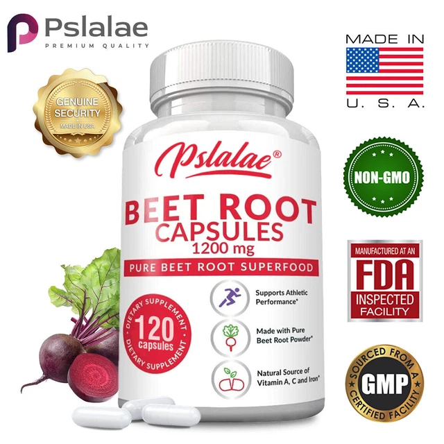 BEET ROOT CAPSULES 1200mg-Boost Energy,Stamina,Nitric Oxide ...