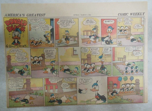 donald-duck-sunday-page-by-walt-disney-from-3-16-1941-half-page-size