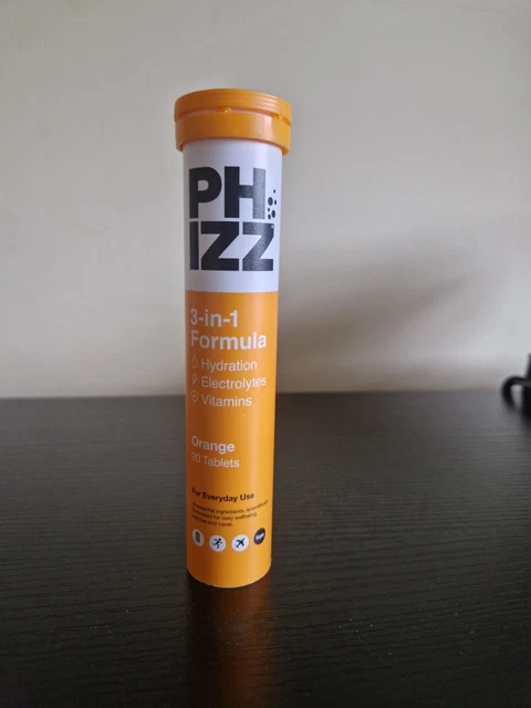 PHIZZ ELECTROLYTES, MULTIVITAMIN & Hydration Tablets - 20 Effervescent ...