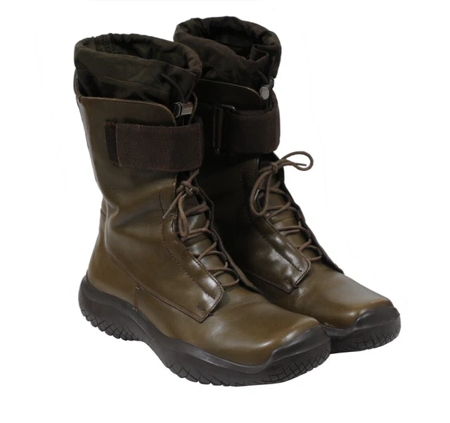 PRADA 90S RUNWAY Square Platform Derby Boot UK10 US11 Green Nylon ...