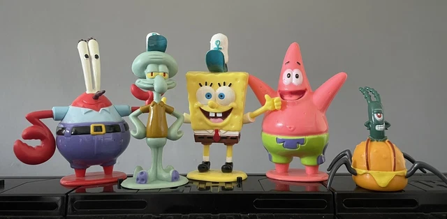 SPONGEBOB SQUAREPANTS PATRICK Squidward Mr Krabs Plankton Figure Set ...