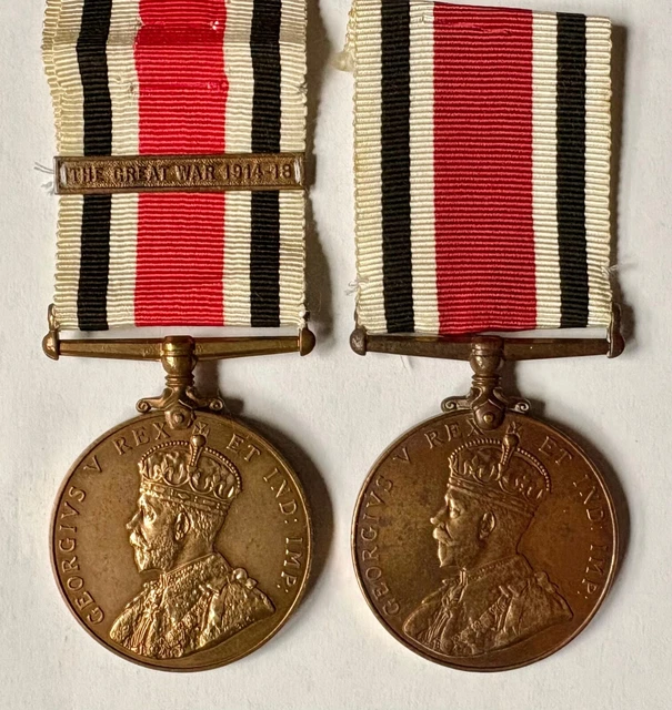 MEDALS TWO SPECIAL Constabulary Long Service GV one bar The Great War ...