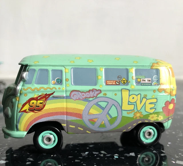 DISNEY PIXAR CARS Fillmore Van Volkswagen VW Bus Mattel Die Cast £11.99 ...