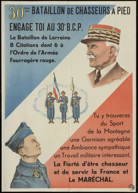 AFFICHE POSTER ARMÉE militaire guerre propagande aviation commando ...