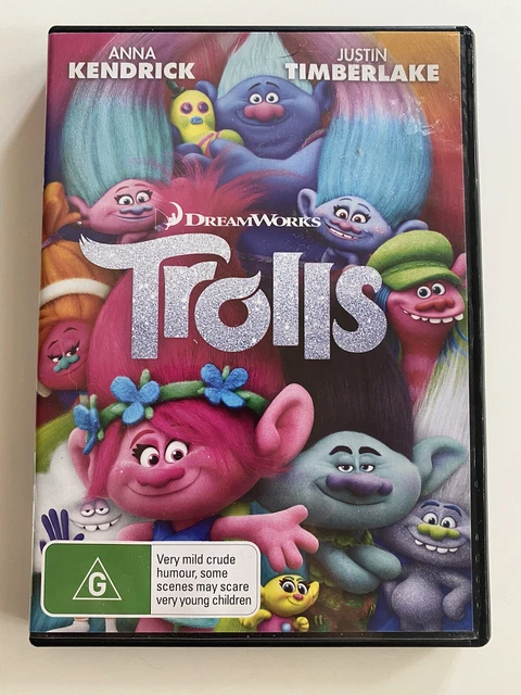 TROLLS DVD PAL Region 4 R4 Movie Dreamworks Anna Kendrick Justin ...