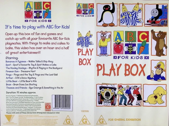 ABC FOR KIDS, Play Box, Children's Stories, 95 mins VHS $10.00 ...