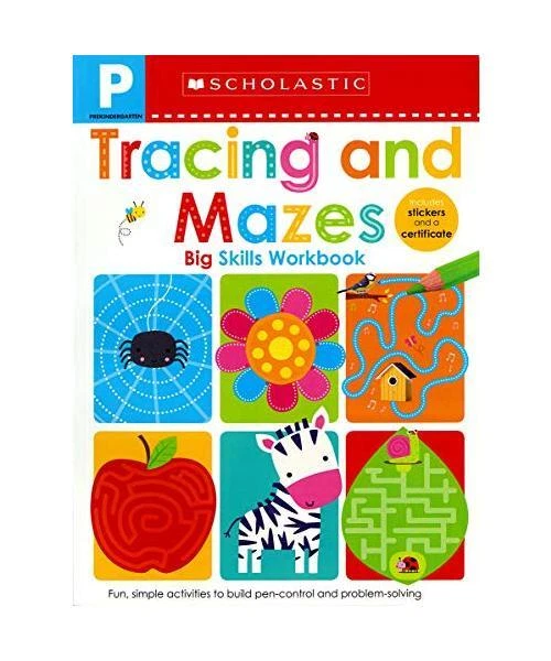 TRACING AND MAZES Pre-K Workbook: Scholastic Early Learners (Big Skills ...