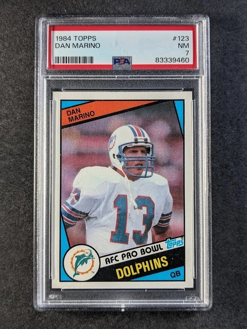 1984 TOPPS NFL DAN MARINO deuxième année MVP année Miami Dolphins #123 ...