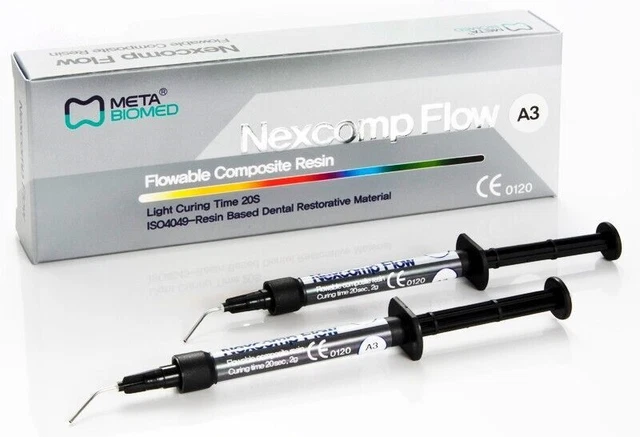 NEXCOMP FLOW NANO Hybrid Dental Flowable Composite Resin 2x 2g Refil (A1,A2,A3) £24.28 - PicClick UK