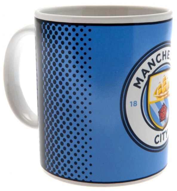 MANCHESTER CITY MUG Boxed Official Merchandise Fade Design Football Man ...
