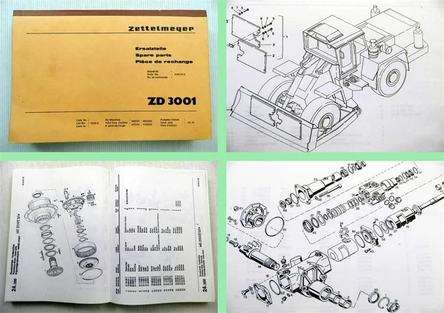 ZETTELMEYER ZD 3001 Ersatzteilliste Ersatzteilkatalog Spare Parts 8.1991 EUR 39,90 - PicClick DE