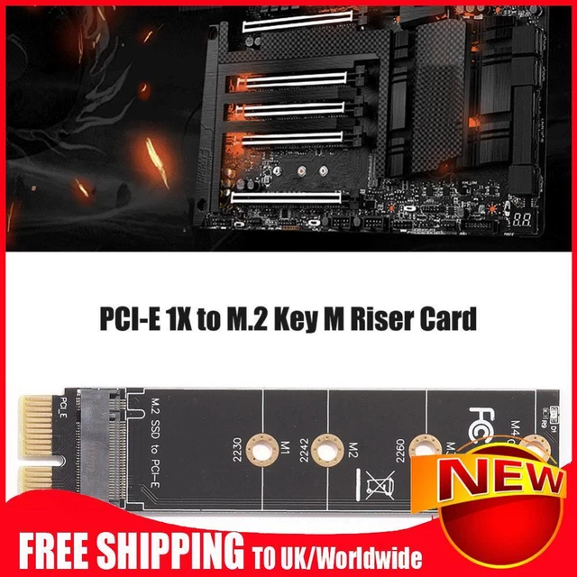 PCIE 1X TO M.2 Adapter NVMe SSD M2 PCIE M Key Hard Drive Reader ...