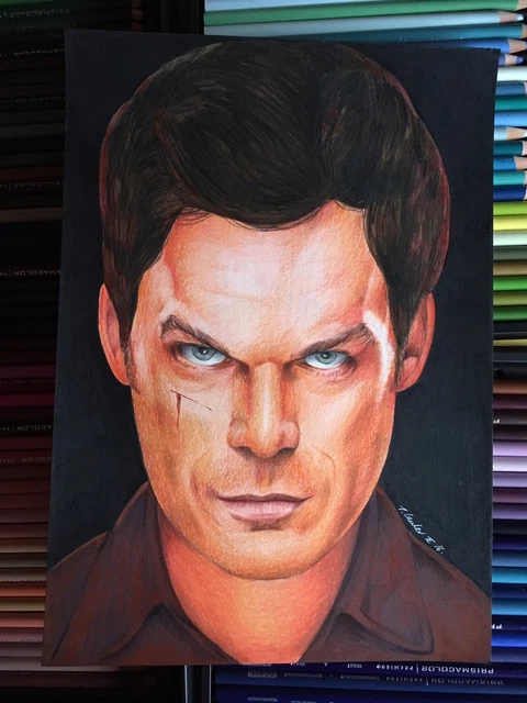 DEXTER MORGAN ORIGINAL pencil Drawing .Fan-art A4 . Michael C Hall £44. ...