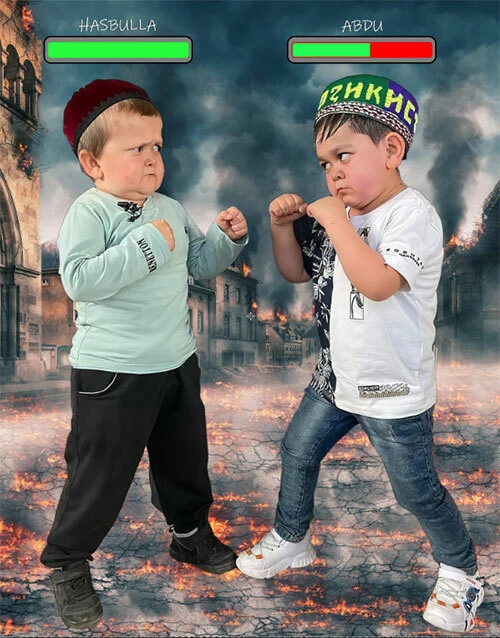 HASBULLA POSTER HASBULLA Vs Abdu Video Game Fighter style photo ...