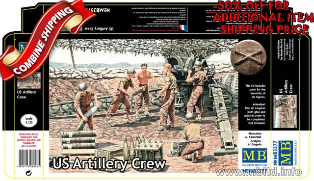 MASTER BOX 3577 US Artillery Crew, for all kind of US Artillery plastic ...