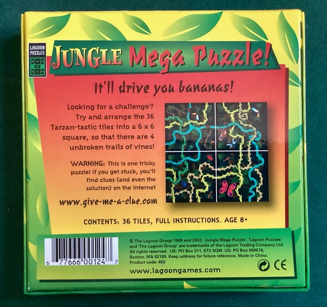 JUNGLE MEGA PUZZLE! - Lagoon Games - 2003 ORIGINAL - CIB & NEAR MINT £5 ...