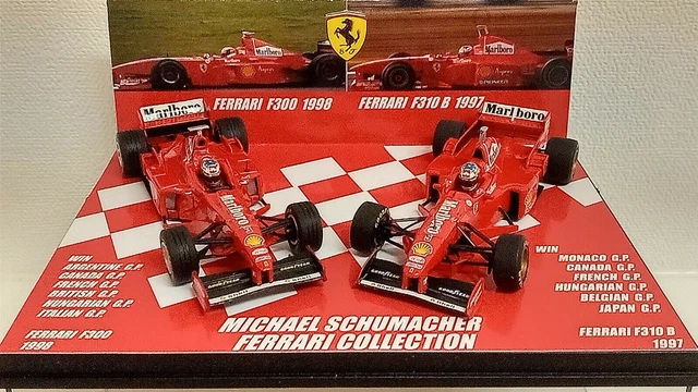 COFFRET 2 VOITURES COLLECTION SCHUMACHER 1/43 Minichamps FERRARI F310B F300... EUR 207,85 ...