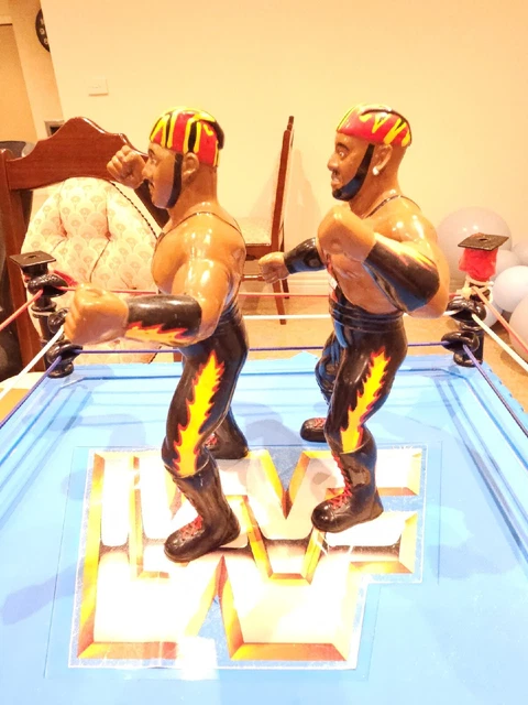 RARE WCW OSFTM Black Harlem Heat Booker T WWF LJN Action Figures - WWE ...