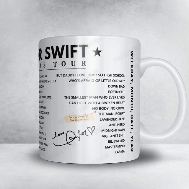 TAYLOR SWIFT SETLIST Mug - Gillette Stadium, Foxborough - May 21st ...