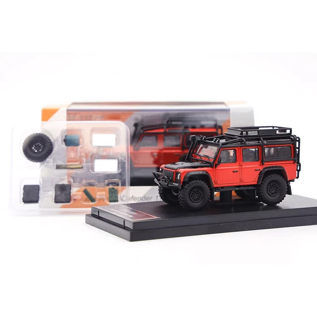 MASTER 1:64 LAND Rover Defender 110 Big wheels Diecast Toys Orange ...