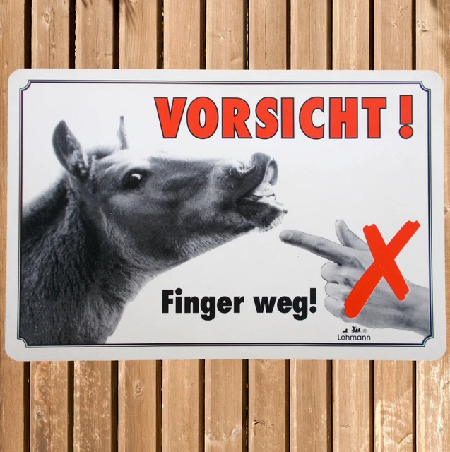 STALLTAFEL, HINWEISSCHILD &VORSICHT! Finger weg!", Kunststoff ...