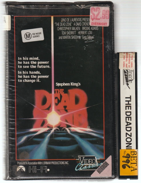 RARE BETA VIDEO Tape THE DEAD ZONE Clamshell Ex-Rental Betamax Classics ...
