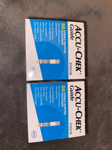 ACCU-CHEK GUIDE BLUTZUCKERTESTSTREIFEN 2x50 Stück MHD 01.01.2027 EUR 33 ...