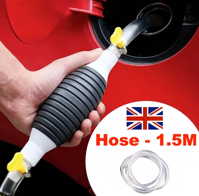 HAND SIPHON PUMP Car Manual Fuel Tank Suction Oil Sucker Liquid ...
