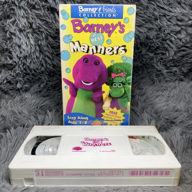 BARNEY & FRIENDS Barneys Best Manners VHS 1993 Baby Bop Lyons Sing ...