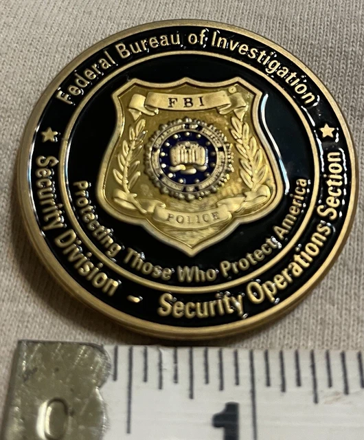 FBI CHALLENGE Coin -Security Operations Section Federal Bureau of ...