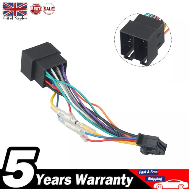 PIONEER 16 PIN ISO Wiring Harness Connector Adaptor Car Stereo Radio ...