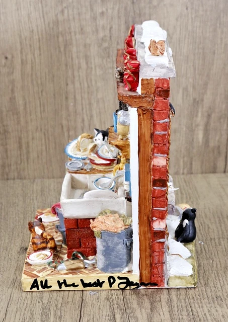 PETER FAGAN KITCHEN Window Kitchen Sink Cats Ornament Signed 14cm x ...