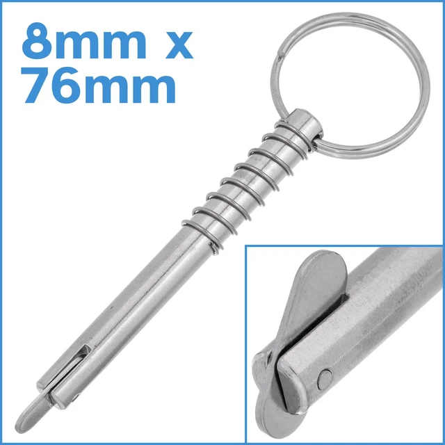 8MM X 60MM Spring Loaded Quick Release Clevis Pin 316 Stainless Steel ...