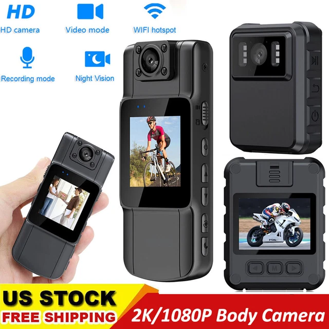 2K 1080P VIDEO Recorded DVR IR Night Cam WIFI Camcorder Police Body ...