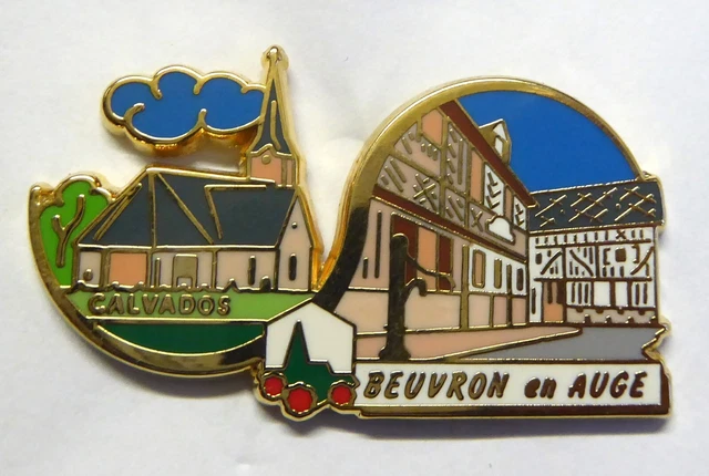 PIN'S PBVF , Plus beaux Villages de France , Beuvron en Auge -18- EUR 7 ...