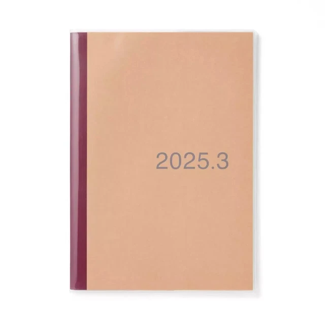 MUJI 2025 MONTHLY Planner Starting March 2025 With 4 Sizes Beige - Red ...