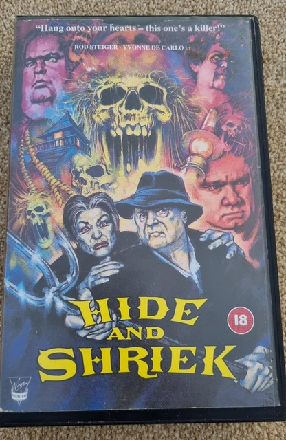 HIDE AND SHRIEK VHS Horror Ex Rental Big Box Virgin Release £15.00 ...