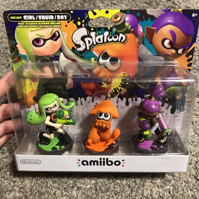 RARE SPLATOON ALTERNATE Color amiibo Inkling Girl Boy Orange Squid 3 ...