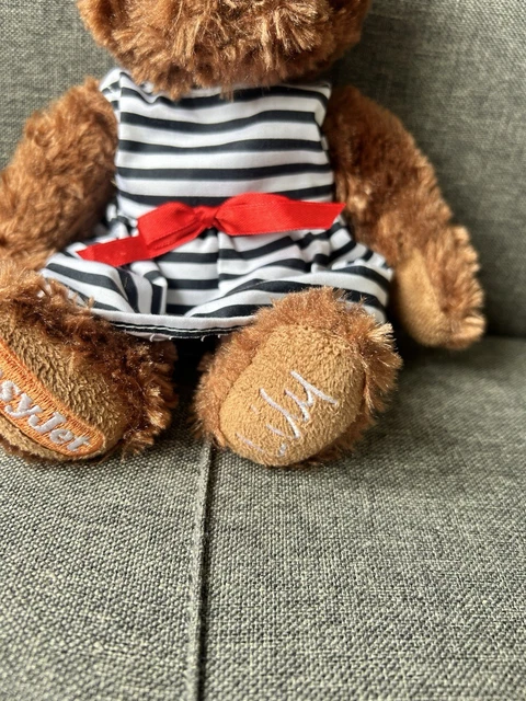 EASYJET 'LILY' SOFT Toy Teddy Bear Blue and White Dress Collectable ...