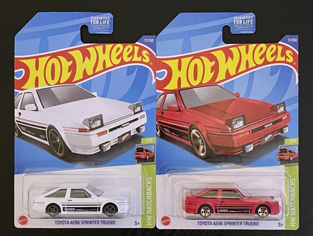 HOT WHEELS TOYOTA AE86 SPRINTER TRUENO mainlines HW Hatchbacks Lot of 2 ...