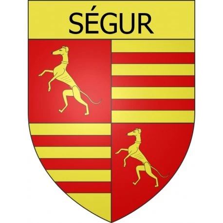 SÉGUR 12 VILLE Stickers blason autocollant adhésif Taille:17 cm EUR 6 ...