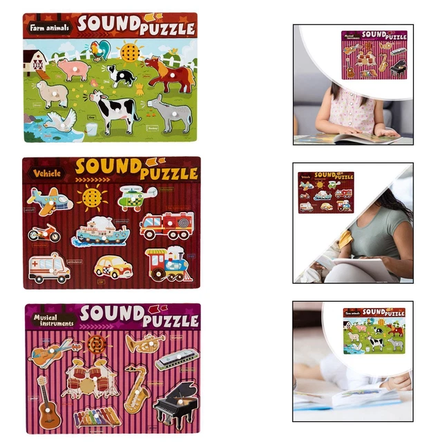 PUZZLE ÉDUCATIF SONORE pour enfants d'âge préscolaire de 2, 3, 4 et 5 ...