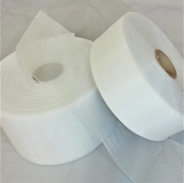 TRANSLUCENT CLEAR BUCKRAM voile curtain heading, Tie-back stiffener 3 ...