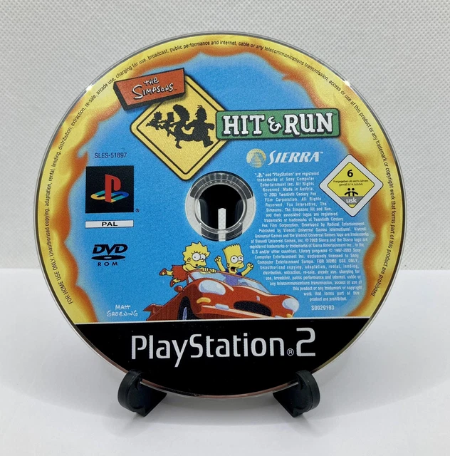 *DISC ONLY* THE Simpsons Hit & Run Playstation PS2 Video Game PAL Sony ...