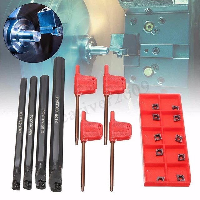 ENSEMBLE D'USINAGE DE pr??cision SCLCR06 porte-outils de tournage + inserts CCMT EUR 33,22 ...