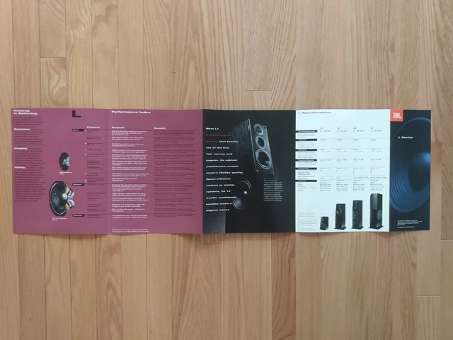 VERY RARE ORIGINAL brochure for the vintage JBL L7, L5, L3 & L1 ...
