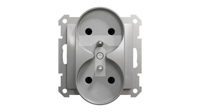 SCHNEIDER ELECTRIC, SEDNA Design, 2x2P+PE socket with transmission for ...