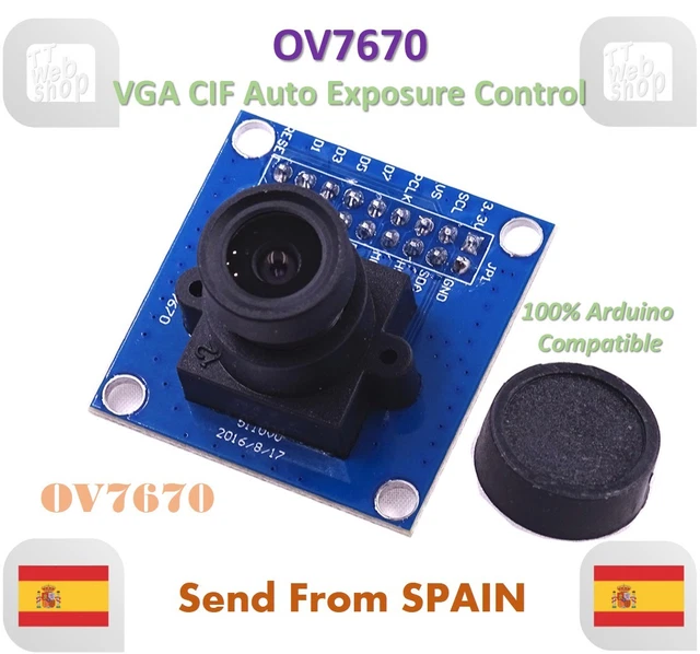 OV7670 CAMERA MODULE Supports VGA CIF Auto Exposure Control Display 640X480 EUR 7,04 - PicClick IT